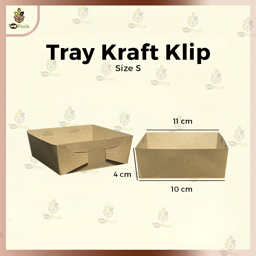 Jual Paper food tray nampan kertas model selip klip bahan Eco kraft ...