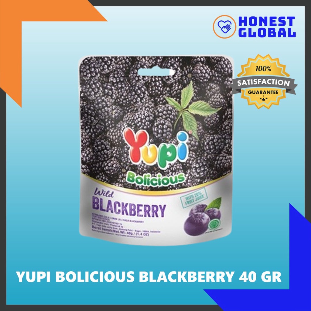 Jual Permen Gummy YUPI Bolicious - Blackberry 40 Gr | Shopee Indonesia