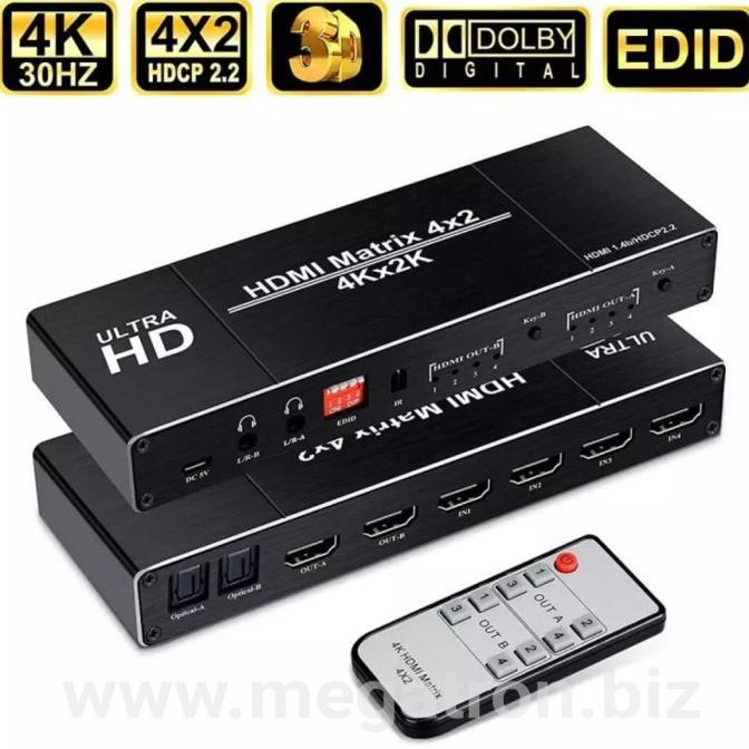 Jual HDMI Matrix 4x2 (4-input & 2-output) | Shopee Indonesia
