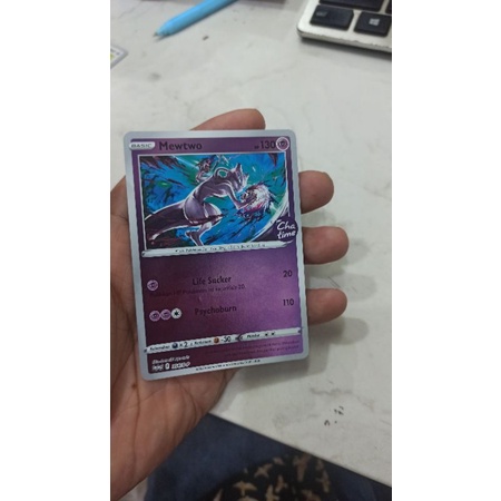 Jual pokemon TCG MEWTWO chatime rare SPECIAL edition Trading Card Game ...