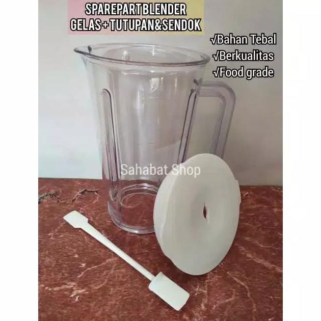 Jual JAR GELAS BESAR BLENDER MIYAKO + TUTUPAN SENDOK type 101PL 102PL ...