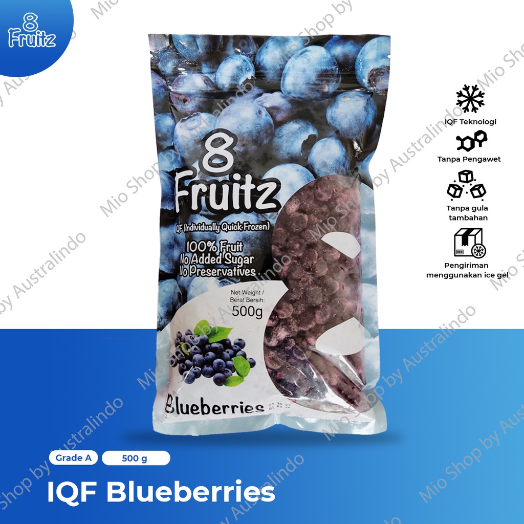 Jual 8 Fruitz frozen blueberry/blueberries beku 500 Gr | Shopee Indonesia