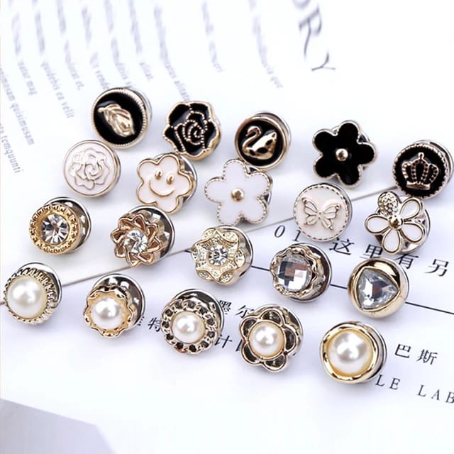 Jual Mini Bross 10Pcss Pin Baju Hijab Dagu Klip Kecil Aksesoris Fashion ...