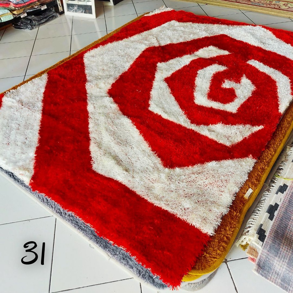 Jual Karpet Shaggy Made In Korea Ukuran 150X200 Karpet Motif Abstrak ...