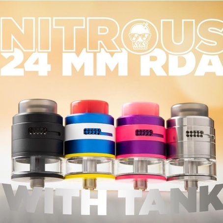 Jual Nitrous RDA 24mm 24 mm With Tank Matte Black Violetta SS Gundamn ...