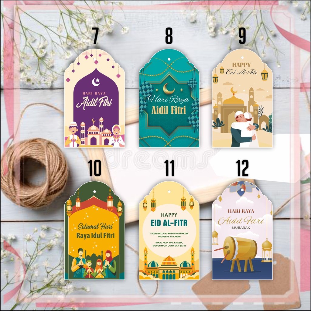 Jual Hang Tag Idul Fitri Label Kado Parcel Hampers Lebaran Kartu Ucapan ...