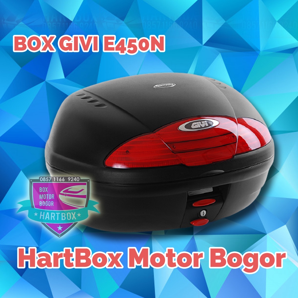 Jual Box Motor Givi E450N | Box Givi E45 Mika Merah cocok untuk verza ...