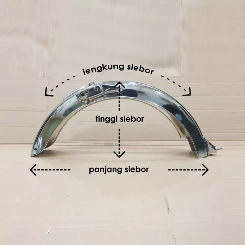 Jual Spakbor Belakang CB 125 Slebor blakang CB 100 Besi Croom | Shopee ...