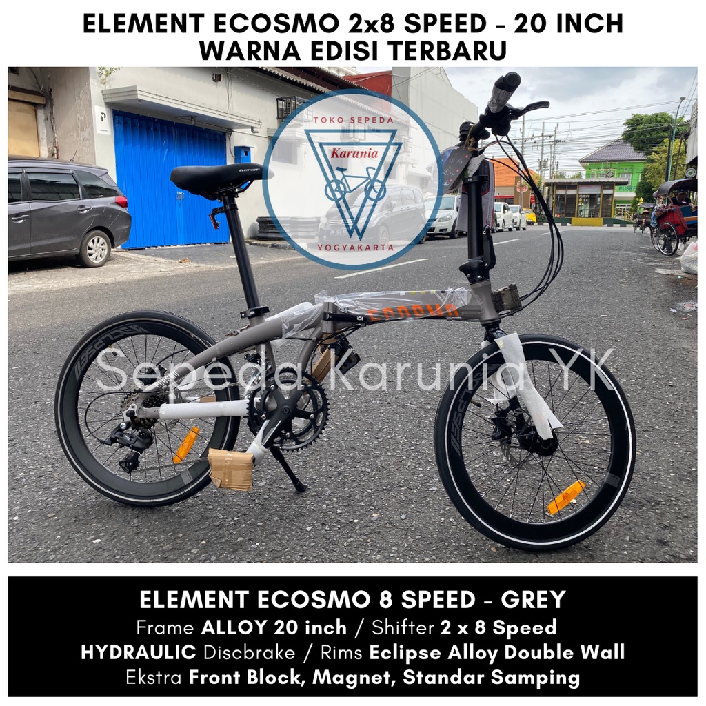 Jual Sepeda Lipat Element Ecosmo Z8 451 2x8 Speed - 20 inch | Shopee ...
