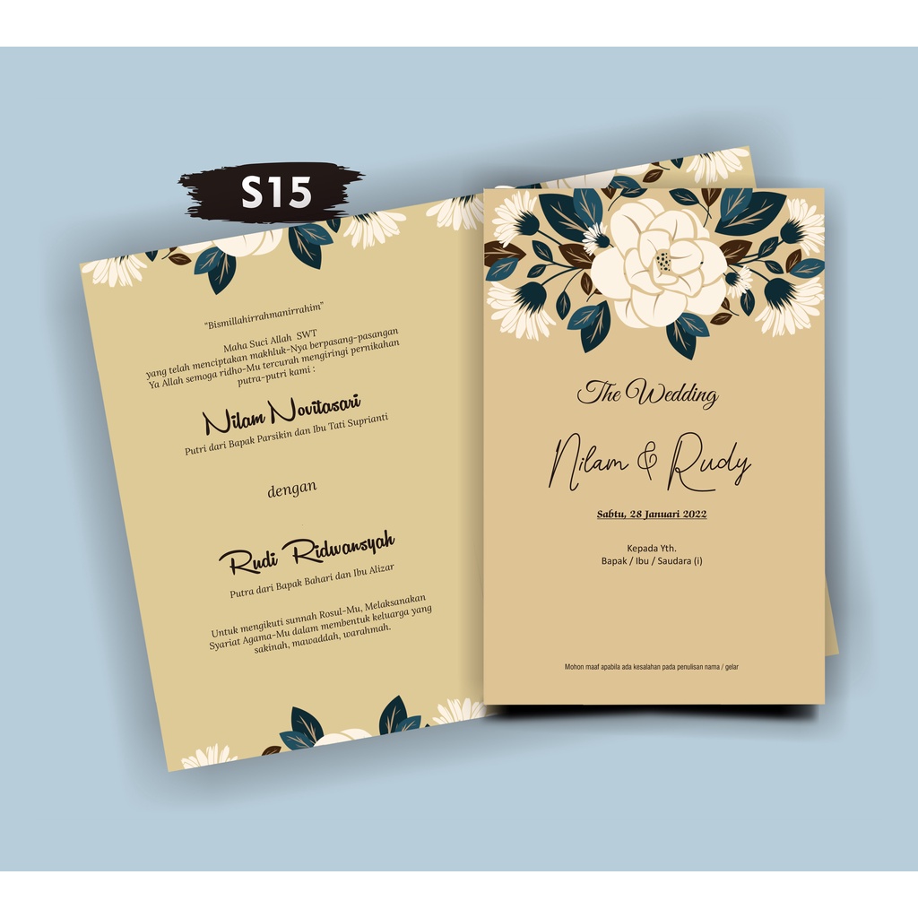 Jual Undangan Pernikahan / Ngunduh Mantu / Undangan Rustik | Shopee ...