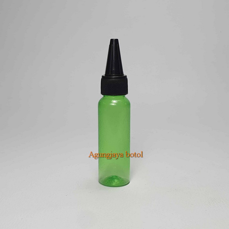 Jual Botol Pet 30 ml Br Hijau Muda Tr Tutup Kerucut Neck 18 / Botol Pet ...