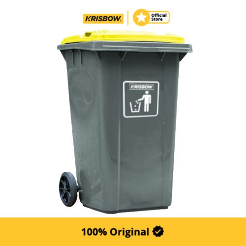 Jual Krisbow Dust Bin Tempat Sampah Outdoor Frwb100Gy2 100 Ltr | Shopee Indonesia