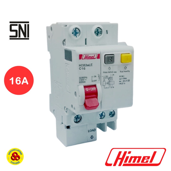 Jual RCBO (ELCB+MCB) Circuit Breaker Himel 30mA 2P 10A 16A 20A 25A 32A 40A | Shopee Indonesia