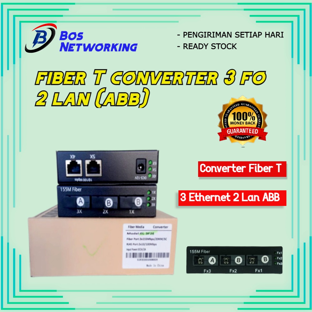 Jual Media Converter 3 Port FO 2 Port LAN 10/100 ABB | Shopee Indonesia