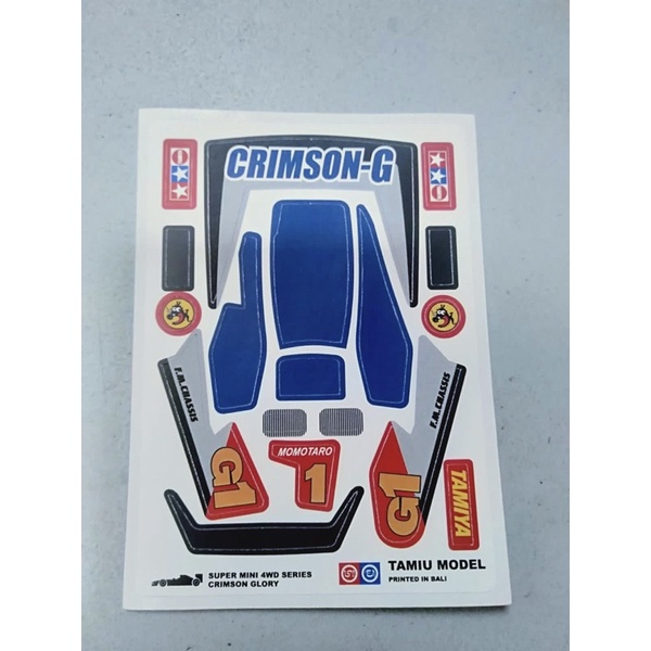 Jual Sticker Decal Tamiya Mini 4WD Crimson Glory by Tamiu Model ...
