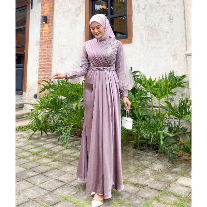 Jual VANIA MAXI READY JUMBO DAN ALLSIZE | BISA COD MAXI DRESS GAMIS BROKAT LUNA DRESS BRUKAT ...