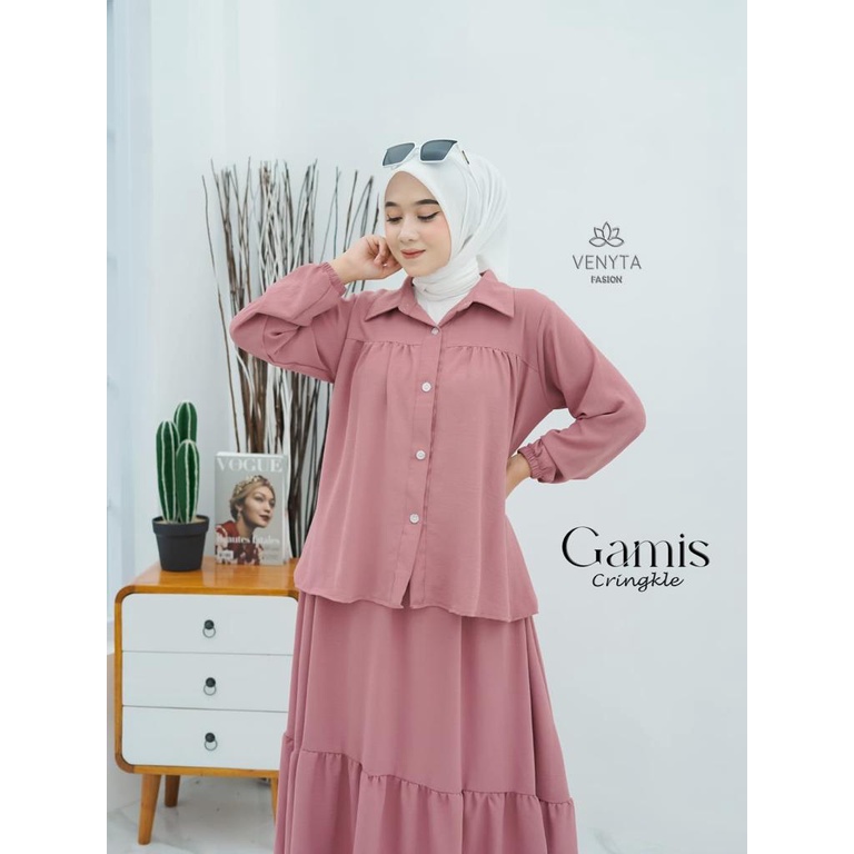 Jual ONE SET CRINKLE ROK + BLOUSE DELLA SET MODEL TERPISAH ORGINAL ...