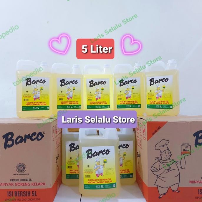 Jual Minyak Goreng Barco 5 Liter Jerigen - Coconut cooking oil Barco 5L ...