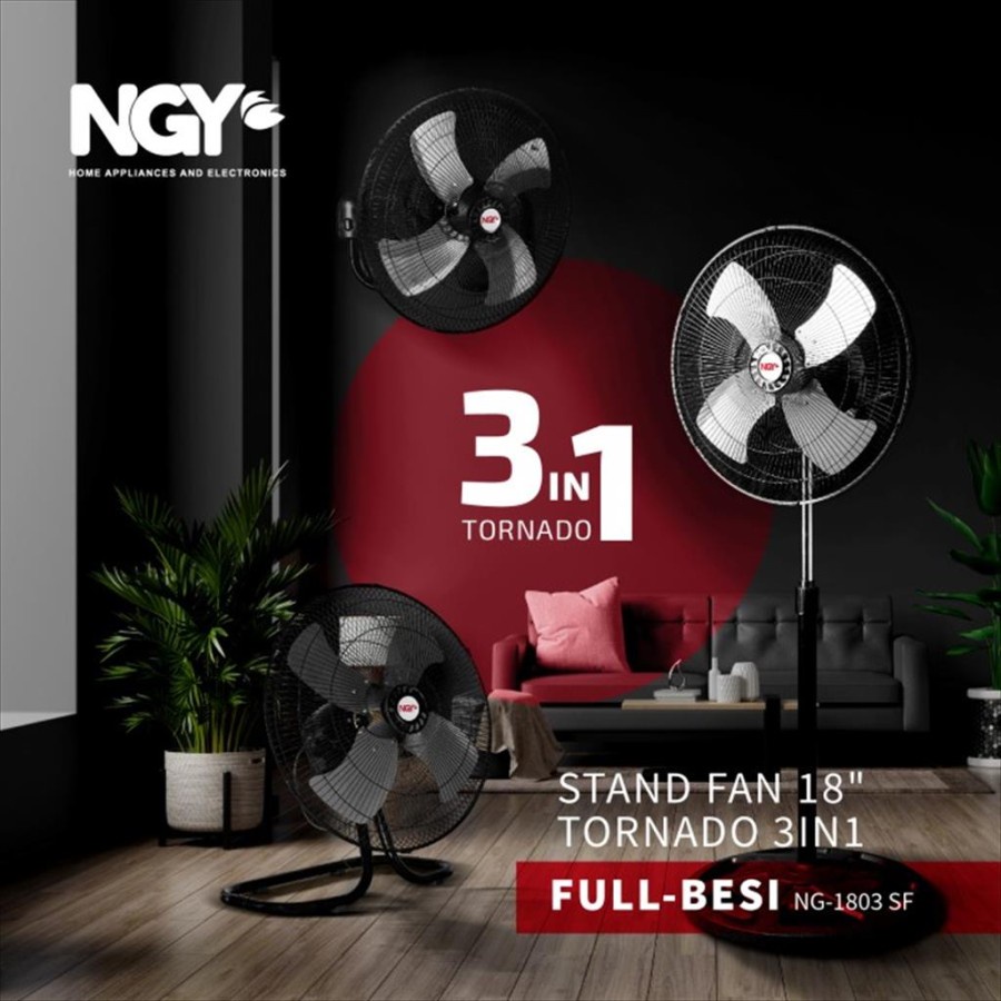 Jual Stand Fan BESI 3in1 / Kipas Angin Berdiri Dinding 18 inch ...