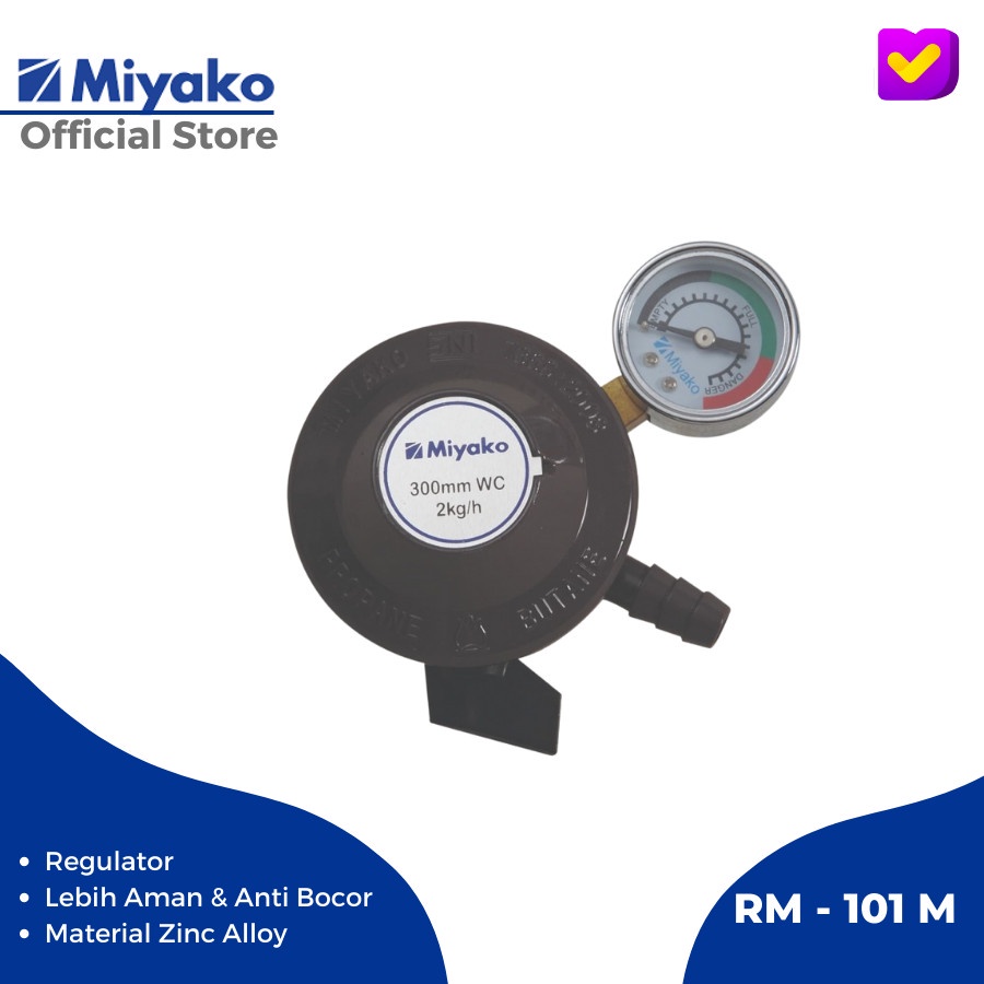 Jual Kepala Regulator Miyako RM 101 Regulator Nano Meter Kompor Gas RM ...