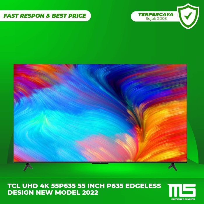 Jual TCL UHD 4K 55P635 55 inch P635 EDGELESS DESIGN NEW MODEL 2022 ...