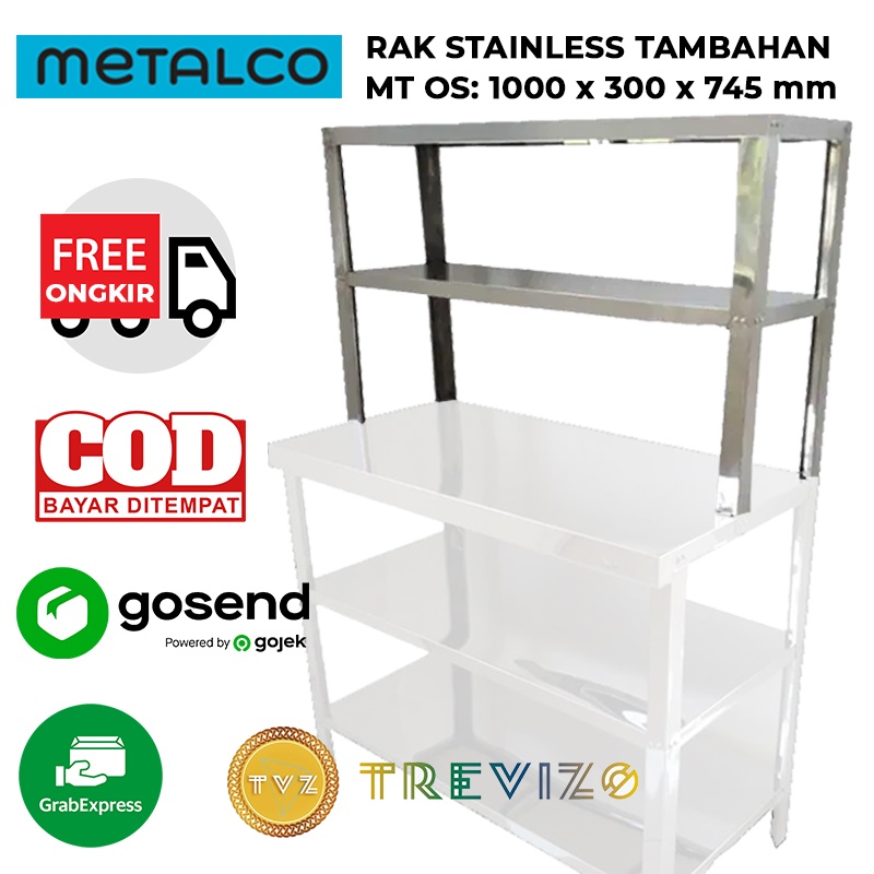 Jual Rak Stainless Steel metalco Tambahan MT OS Untuk Meja Kompor Meja ...