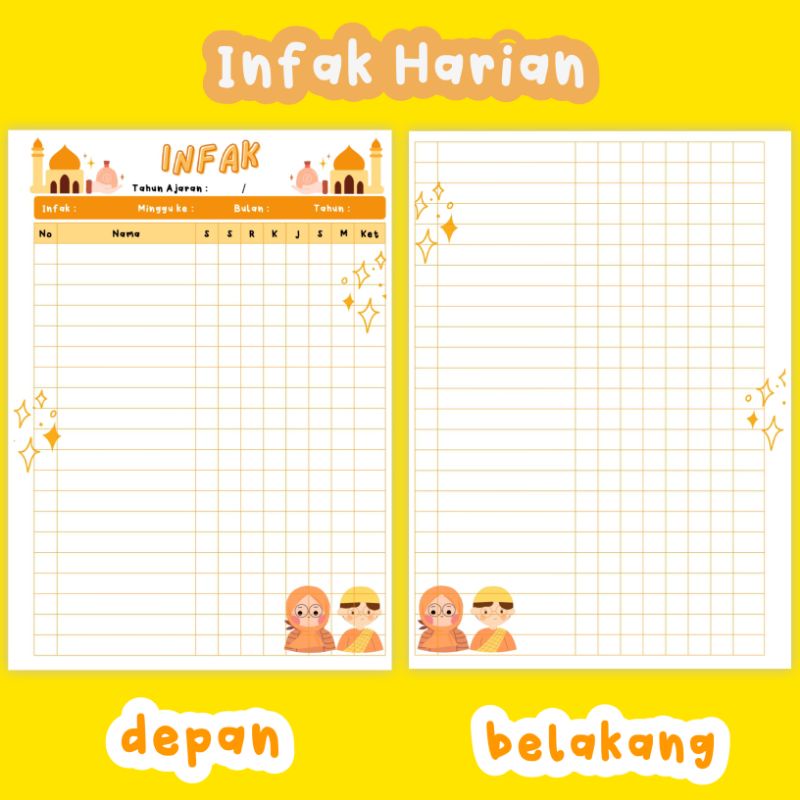 Jual ISI BINDER Infak Kelas Sekolah TPQ Madin Ekskul Organisasi ...