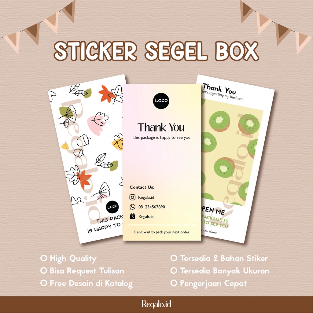 Jual [Sticker Segel Packaging] Sticker Seal Packaging | Sealing Box ...