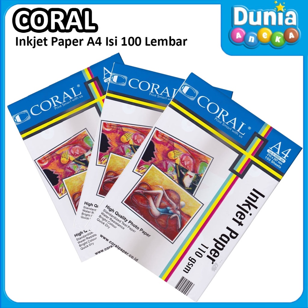 Jual CORAL INKJET PAPER KERTAS FOTO DOFF MATTE 100 LEMBAR A4 110 GSM | Shopee Indonesia