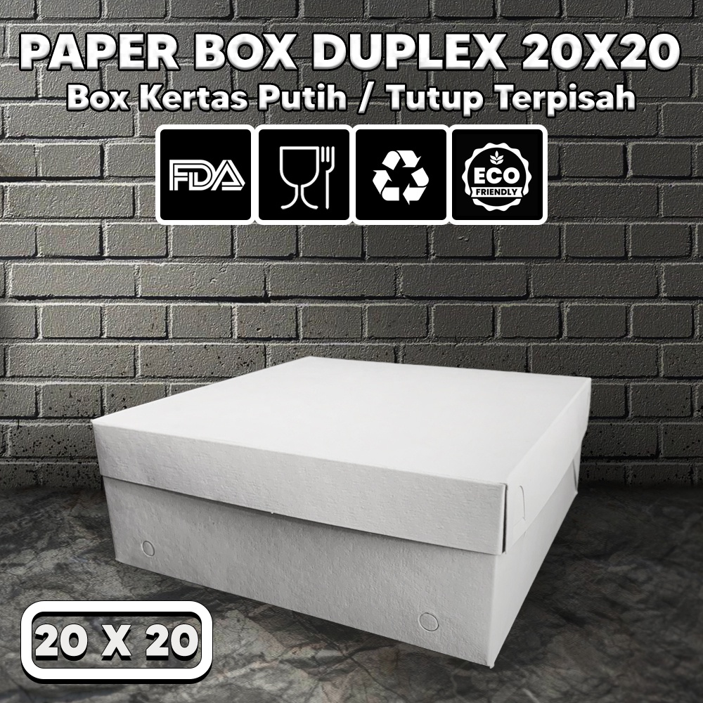 Jual DUS BOX NASI DUPLEX - DUS BOX ACARA SIZE 20 X 20 - DUS BOX ...