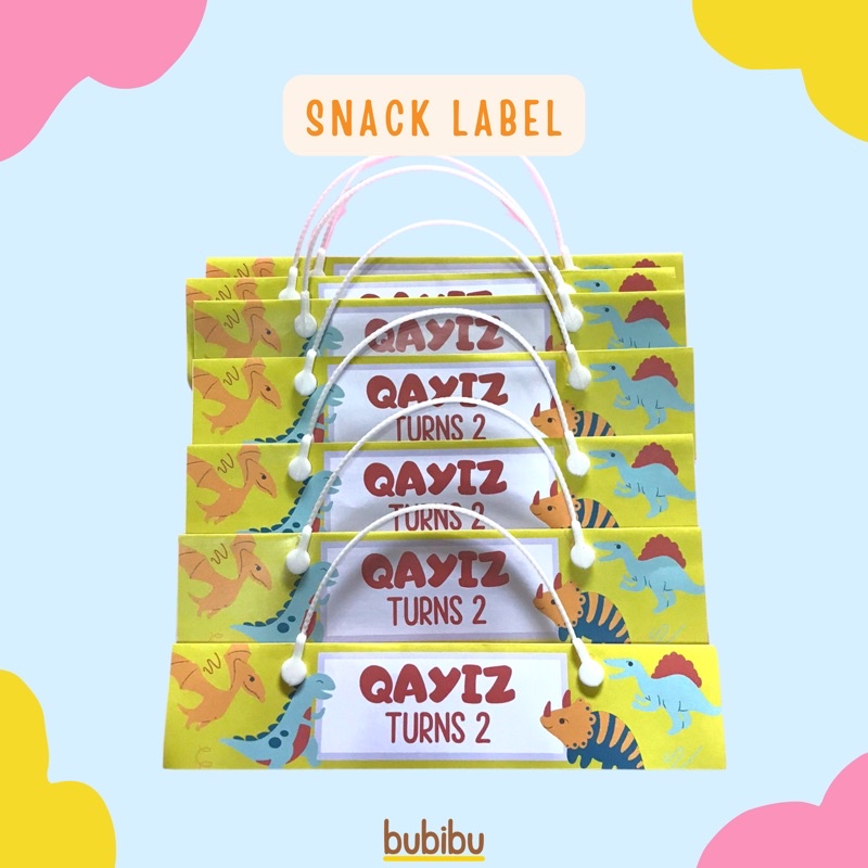 Jual LABEL SNACK + KANTONG PLASTIK + GANTUNGAN | LABEL SNACK ULANG ...
