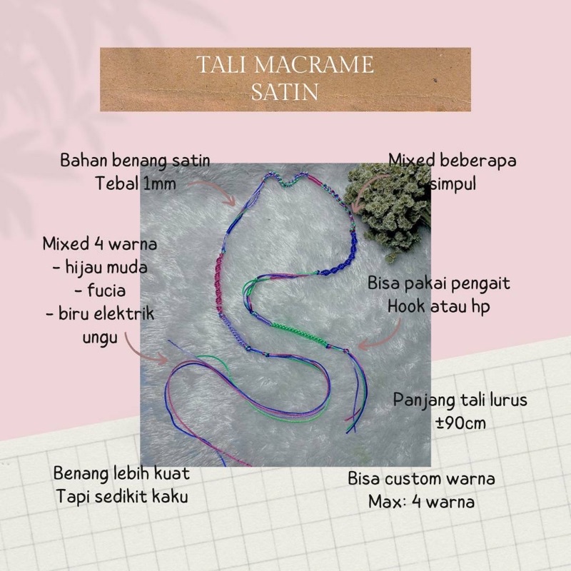 Jual Lanyard pods satin/ Lanyard Id Card / Lanyard Macrame/ Tali Pods ...