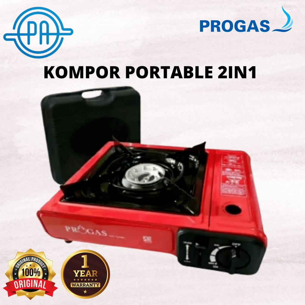 Jual KOMPOR PORTABLE PROGAS 2IN1 LPG / GAS KALENG / KOMPOR PROGAS 1 ...