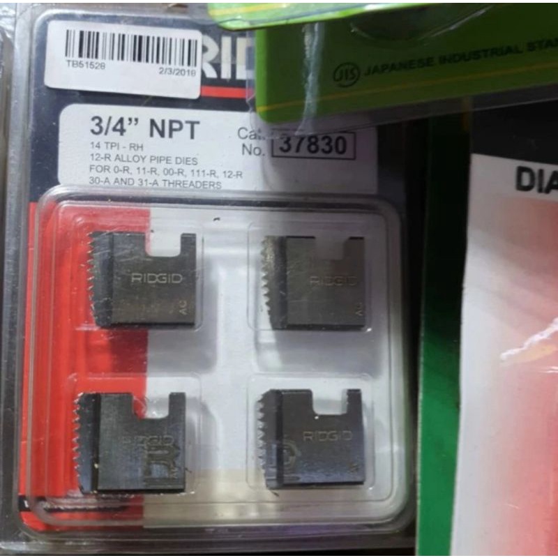 Jual Mata Snai Drat Baut Set RIDGID 3/4 npt | Shopee Indonesia