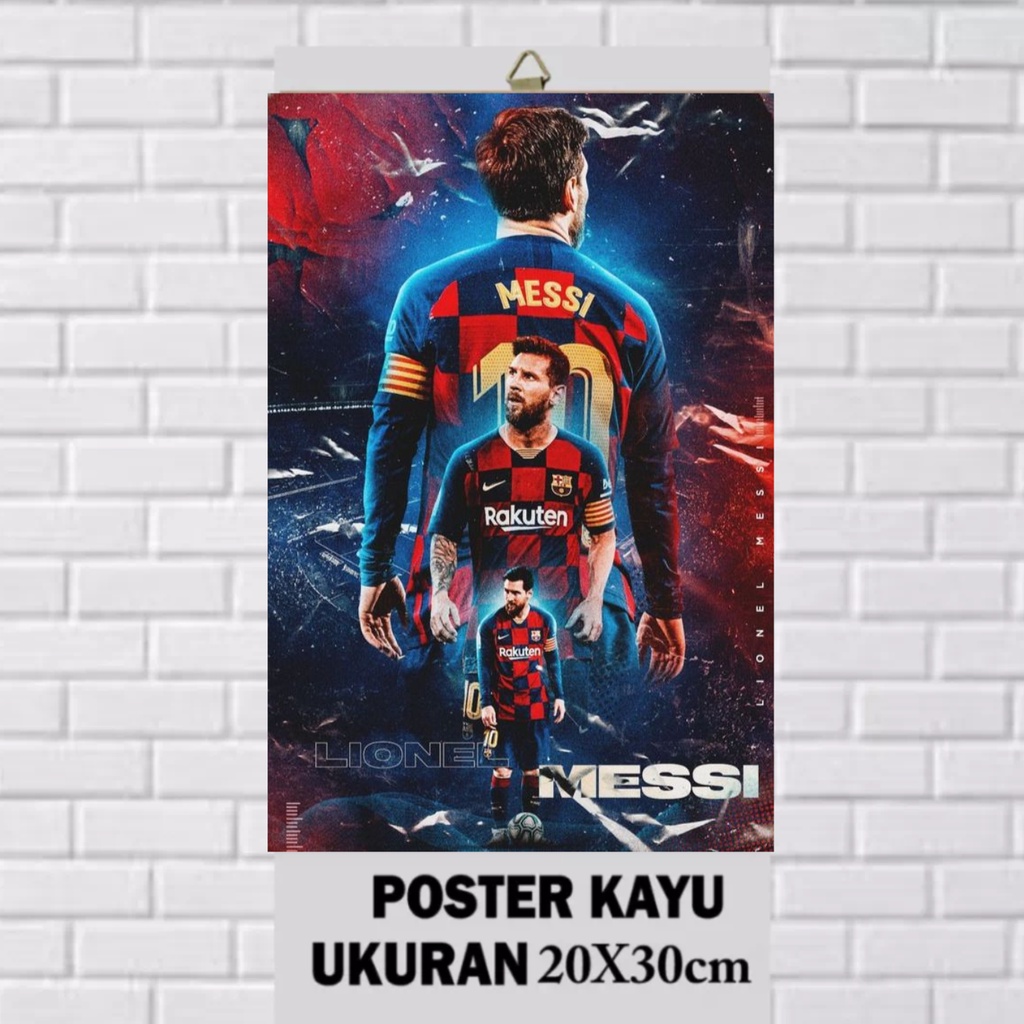 Jual POSTER KAYU LIONEL MESSI/POSTER PEMAIN BOLA/FOTO LIONEL MESSI ...