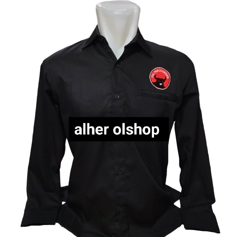 Jual kemeja partai pdi hitam dan merah kemeja PDI kemeja partai PDI ...