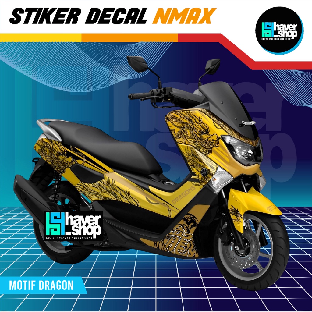 Jual Sticker Kendaraan Aksesoris Decal Full Body Yamaha Nmax Kuning ...