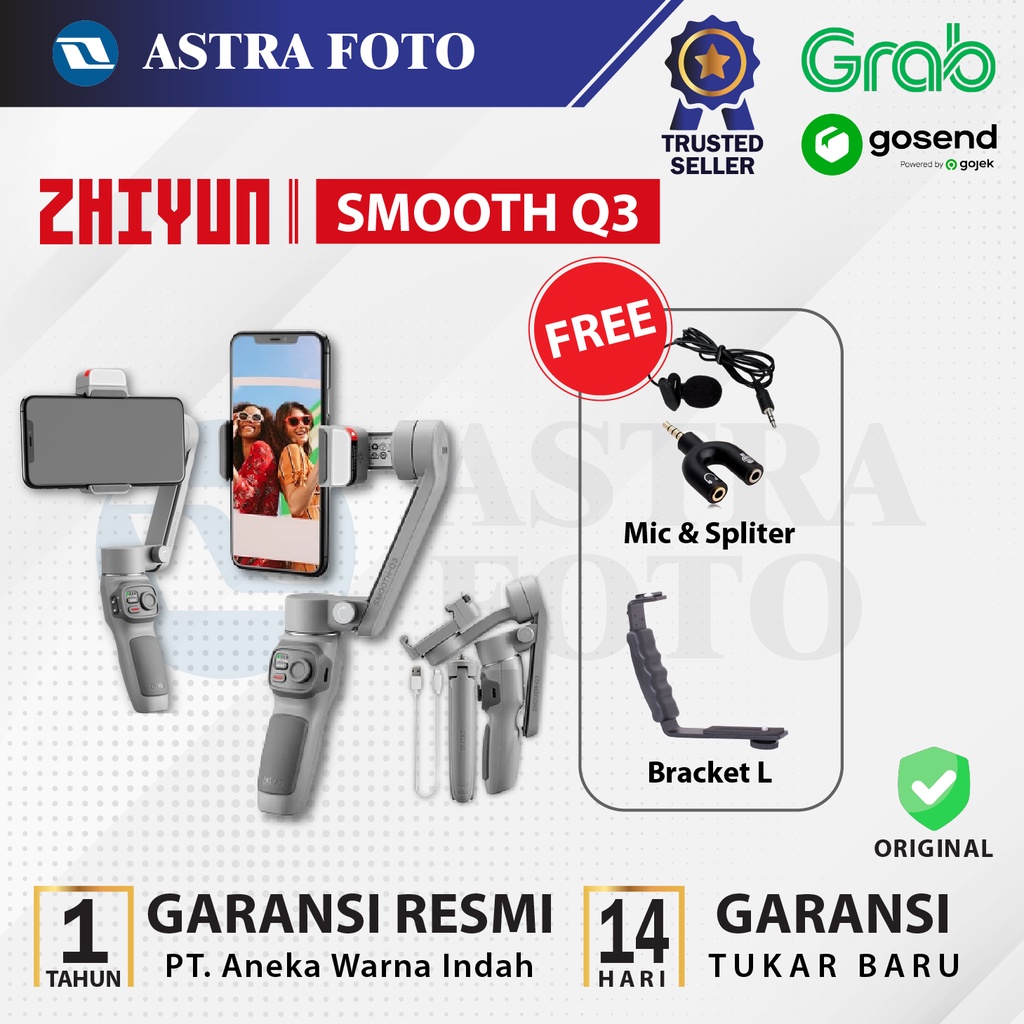 Jual Zhiyun-Tech Smooth Q3 Gimbal Stabilizer Smartphone HP Garansi Resmi | Shopee Indonesia