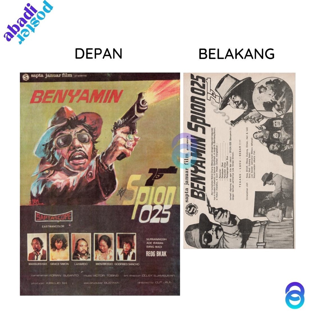 Jual poster film lawas spion 025 - poster benyamin | Shopee Indonesia