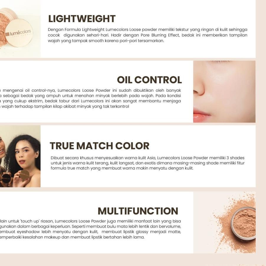 Jual Berkualitas!! Lumecolors Loose Powder Pore Blurring Effect With ...