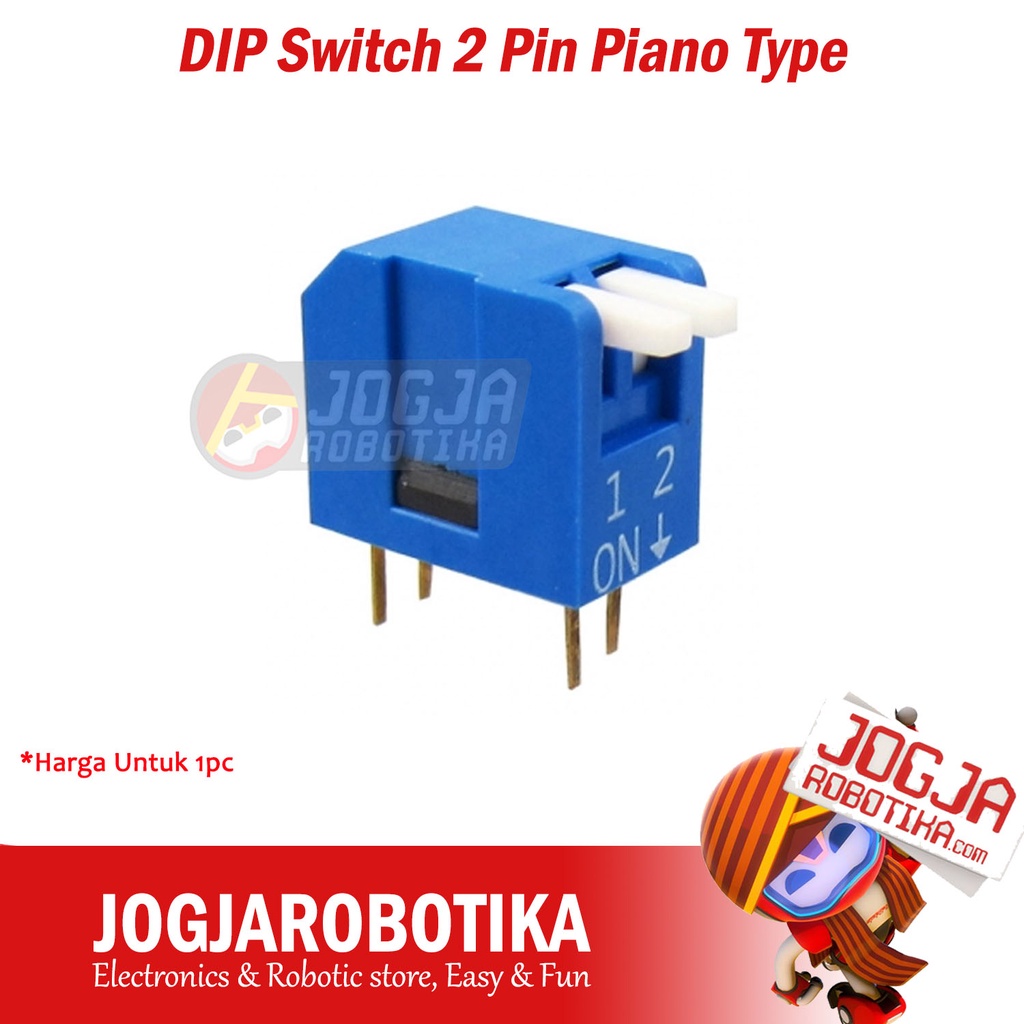 Jual SLIDE DIP Switch 2 Pin 2Pin 4Pin 4P 4 Kaki Piano Type 2.54mm ...