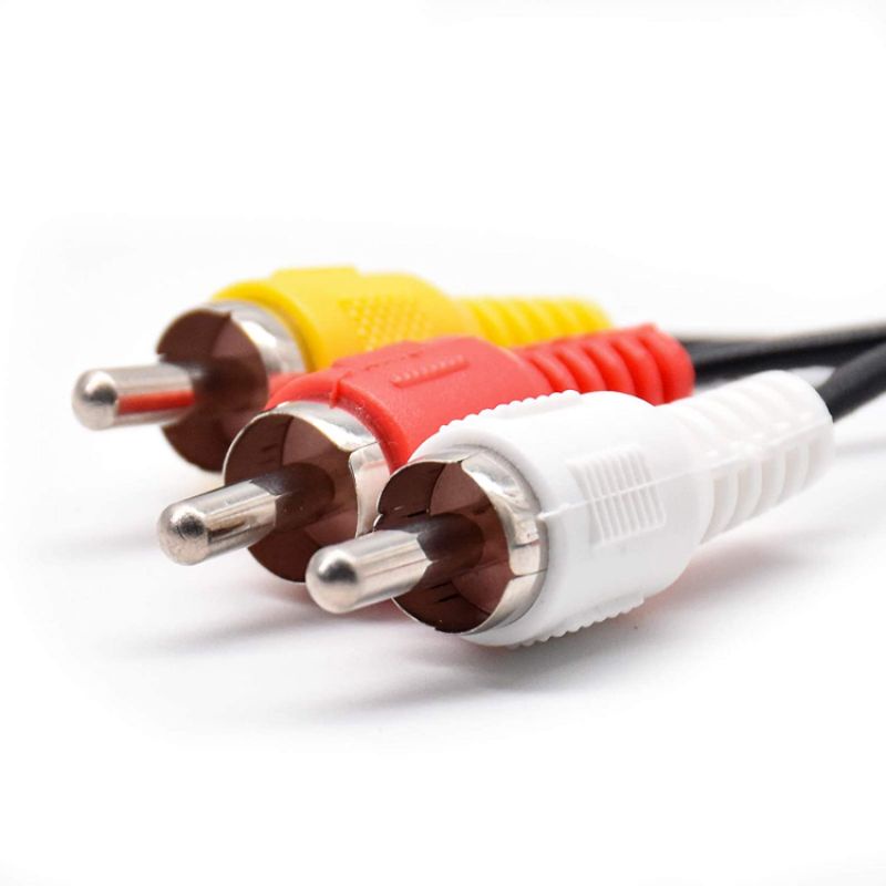 Jual KABEL RCA 3 KE 3 1METER HITAM AUDIO VIDEO KABEL 3RCA TO 3RCA DVD ...