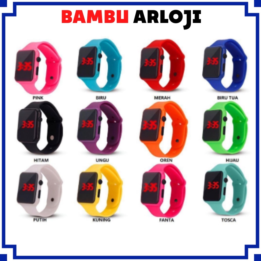 Jual BAJ JAM TANGAN LED DIGITAL FASHION KIDS & TEENAGER REMAJA DISPLAY ...