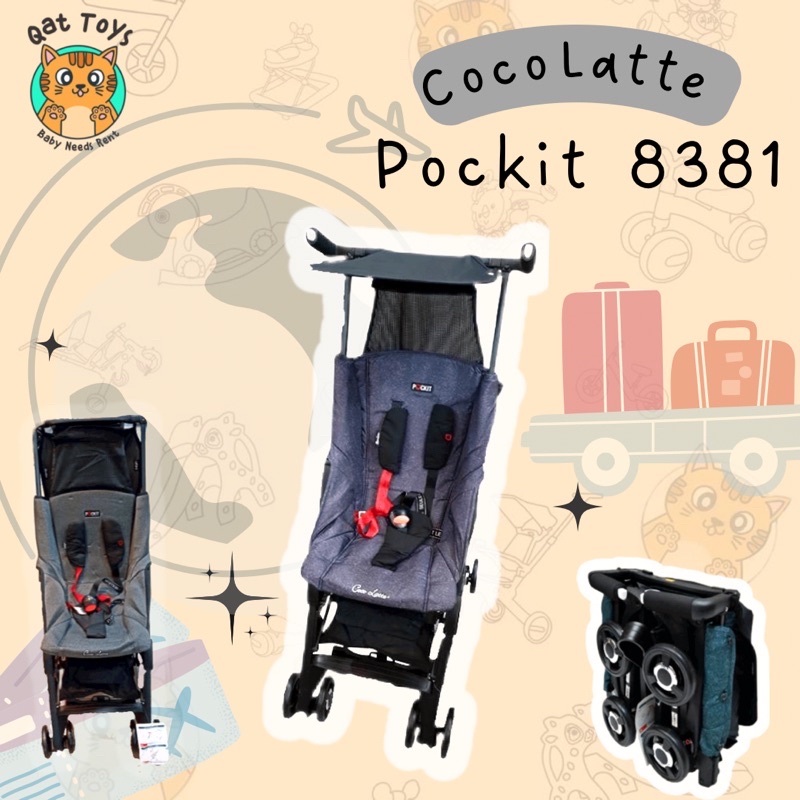 Jual SEWA STROLLER COCOLATTE POCKIT 8381 GREY | Shopee Indonesia