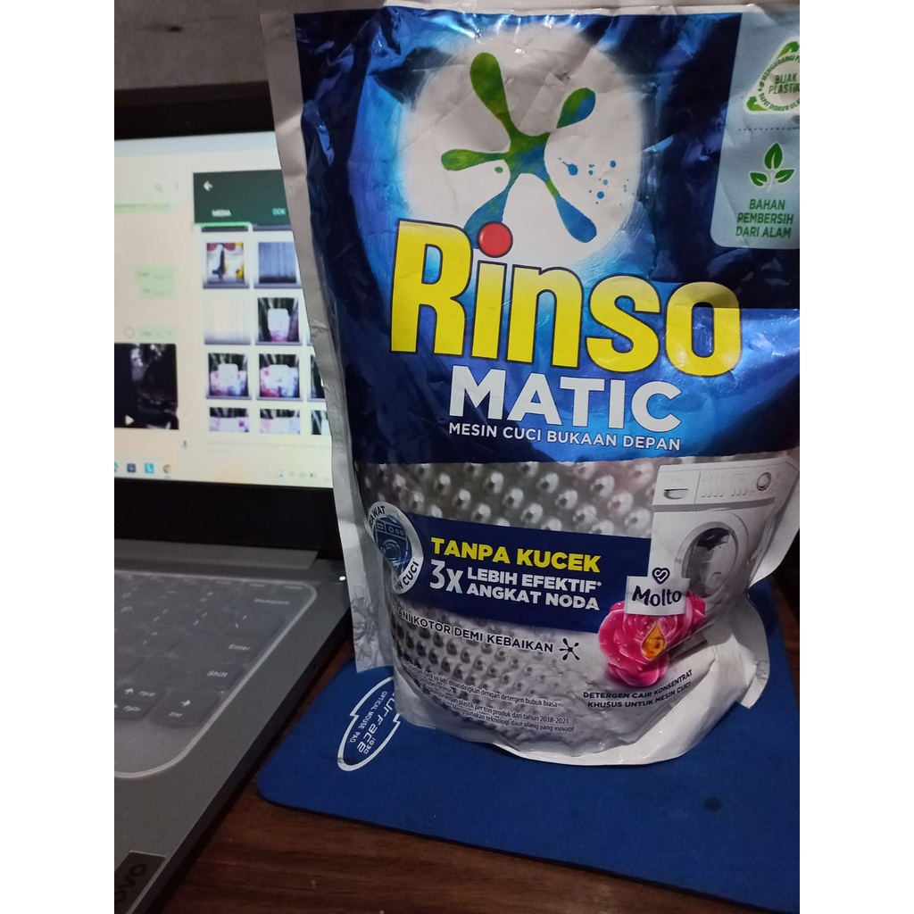 Jual Rinso Matic Deterjen Cair Detergent Mesin Cuci Bukaan Depan dan ...
