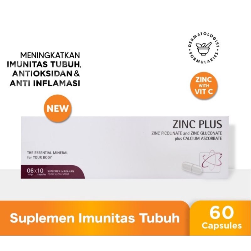 Jual Vitamin Zinc Plus Picolinate + Gluconate 50mg + Vit C 90mg - 60 ...