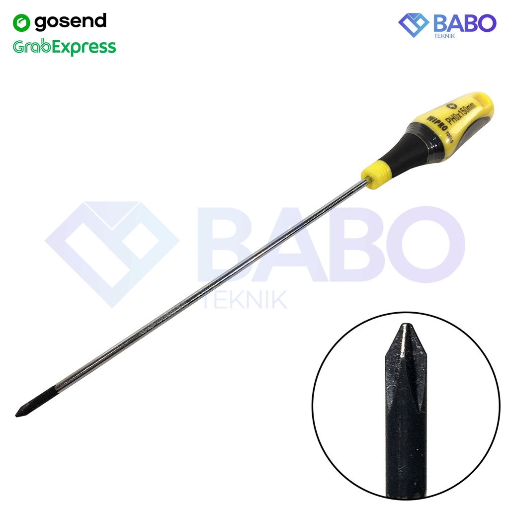 Jual WIPRO obeng plus panjang 150 mm body mini 3 mm WPS010 0603P ...