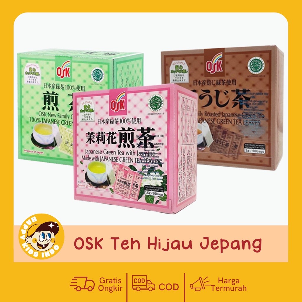 Jual TEH OSK JAPANESE 50 SACHET 100% ORIGINAL - OSK GREEN TEA JAPANESE - OSK JASMINE - OSK ...