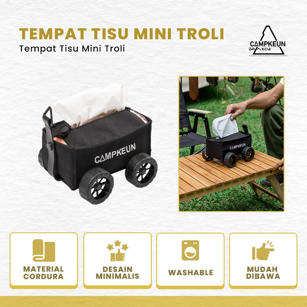 Jual CAMPKEUN Tempat Tisu Mini Troli Camping - Mini Trolley Tissue ...