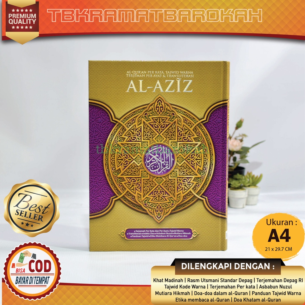 Jual Alquran AL-AZIZ A4 Uk 21x30cm Lengkap 30 Juz Untuk Pemula Lengkap Dengan Tajwid Terjemahan ...